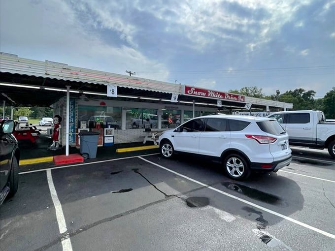 The parking area fills with vehicles from Mercedes to pickup trucks—because great food is the ultimate social equalizer in Tennessee.