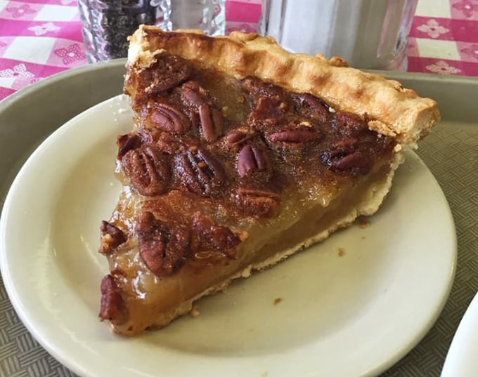 Pecan pie that strikes the perfect balance between gooey and crunchy—a sweet testament to Georgia's favorite nut.