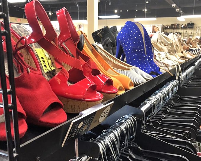 These aren't just shoes – they're personality statements lined up like colorful candidates vying for the prestigious position of "your new favorite pair."