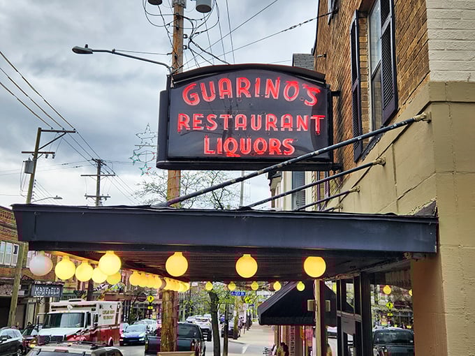The street view of Guarino's iconic sign promises more than just a meal—it's an invitation to join Cleveland's longest-running Italian love affair.
