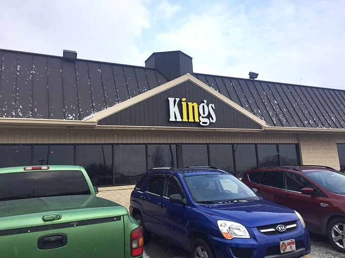 The King's sign – simple, straightforward, and honest, much like the food waiting inside. No pretension, just the promise of a good meal.