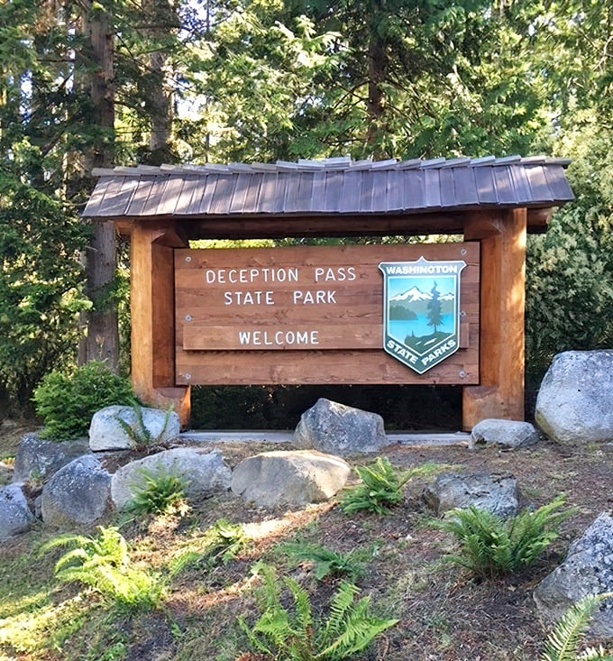 Welcome to paradise – the entrance sign that signals your vacation has officially begun. Stress ends where these trees begin.