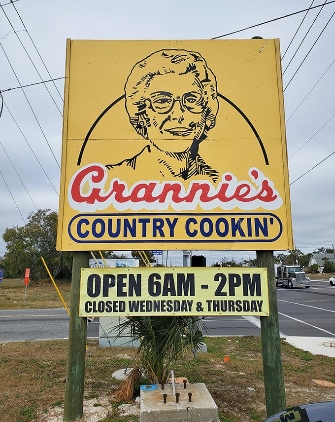 The sign says it all—open early, closed mid-week, and worth planning your schedule around. Some traditions are worth preserving, including two days off.