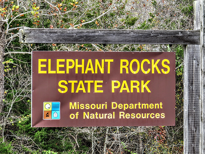 The entrance sign promises exactly what it delivers – elephantine rocks that somehow exceed even your wildest expectations.
