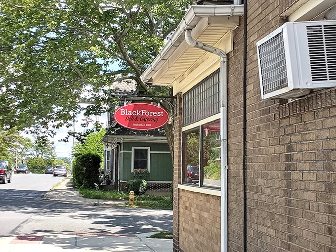 The side view reveals Black Forest Deli's humble presence on a Bethlehem street. Like all great food destinations, it doesn't need to shout – the food speaks volumes.