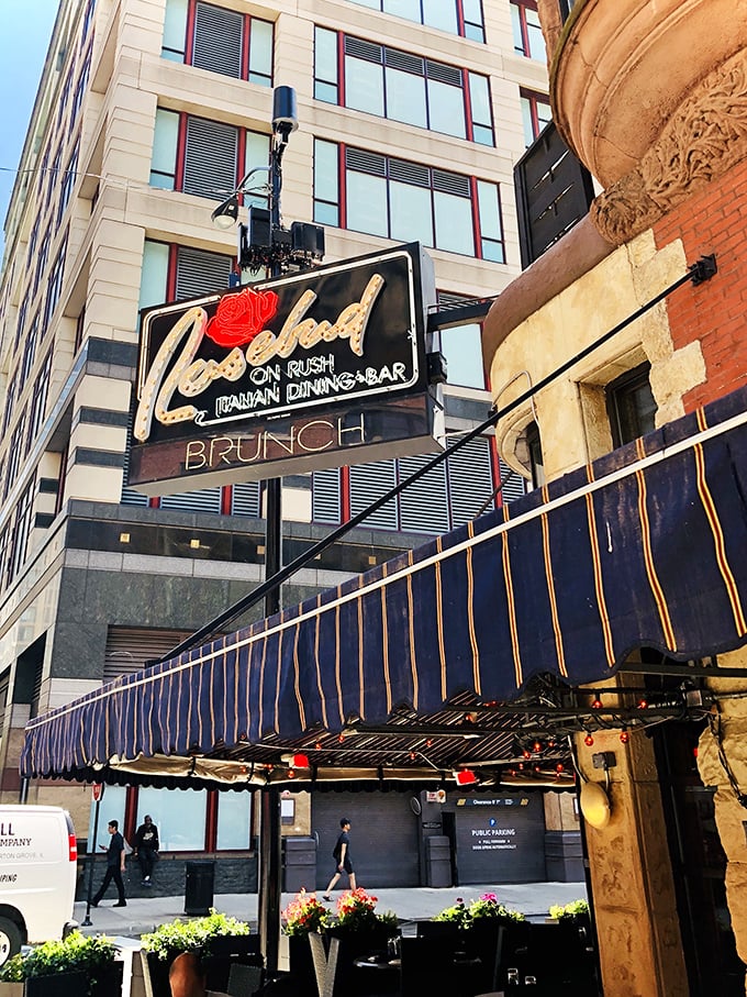 That signature Rosebud sign doesn't just mark a restaurant—it's a beacon of culinary promise that's been fulfilling Chicago's pasta dreams for generations.