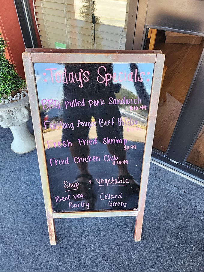 Today's specials board – tomorrow's fond memories. These handwritten offerings tempt even the most dedicated breakfast loyalists to consider lunch.