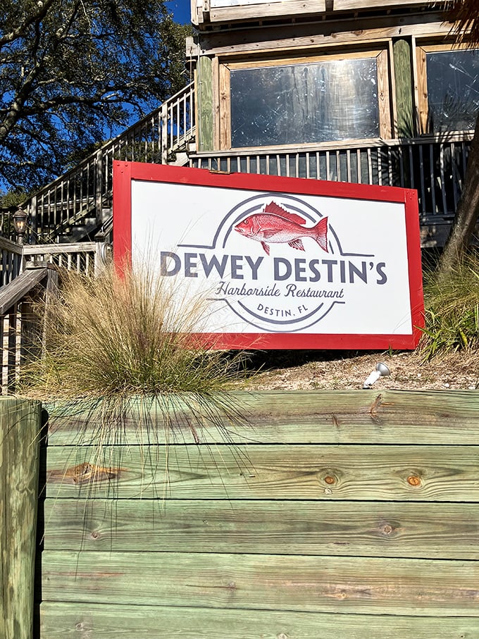 The sign says it all—you've arrived at seafood nirvana. That red snapper logo isn't just branding; it's a promise of what awaits inside.