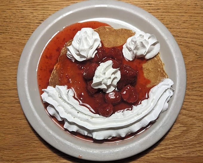 These strawberry pancakes aren't just breakfast—they're an edible hug that makes you wonder why we ever invented alarm clocks.