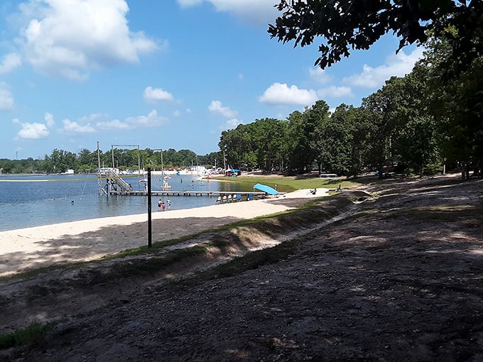 Tucker Lake proves paradise doesn't require a passport. This hidden gem offers sandy shores and refreshing waters that make you forget you're just minutes from downtown Benson.