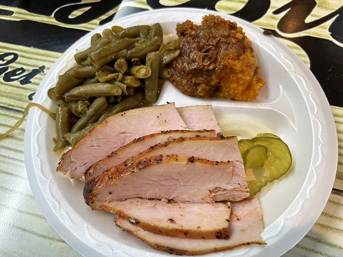 Turkey that defies the "dry poultry" stereotype with such conviction it deserves its own TED Talk. Those sides aren't accompaniments—they're worthy co-stars.