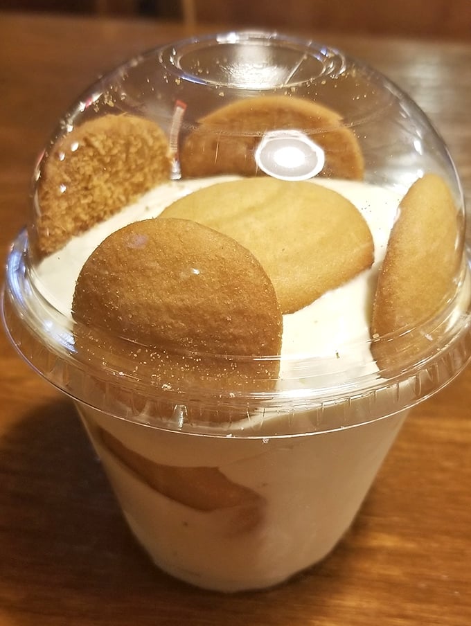 Banana pudding with vanilla wafers – the dessert equivalent of a warm hug from your Southern grandmother. Sweet dreams are made of this.