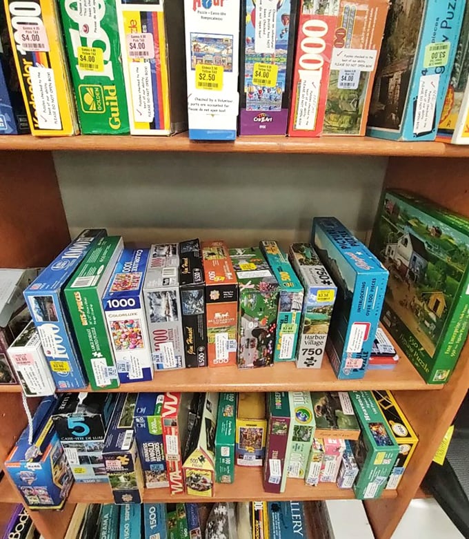 Puzzle paradise—where 1000 pieces of cardboard promise hours of entertainment and the satisfaction of finding that one edge piece.