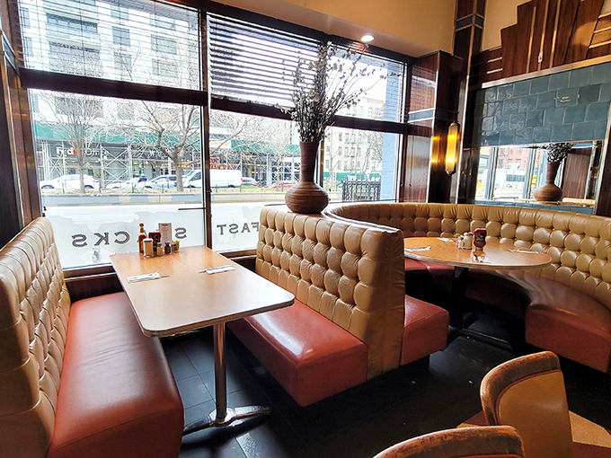 These booths have cradled first dates, family reunions, and countless hungover Sundays—the perfect vantage point for both people-watching and pancake consumption.