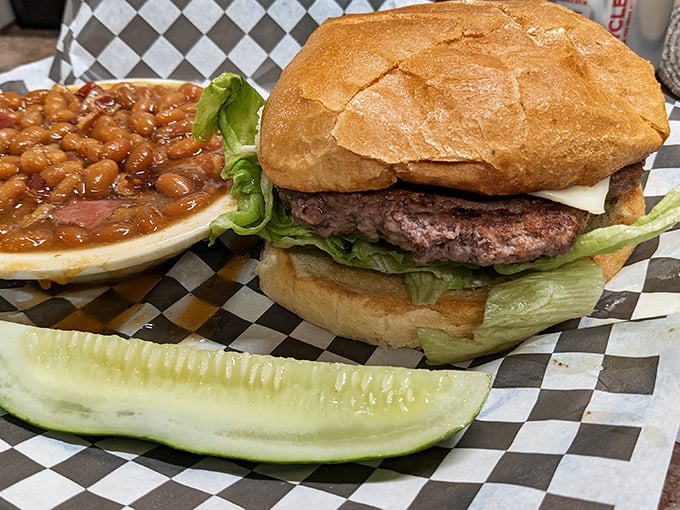 This burger and beans combo proves Miss Worcester isn't just a breakfast one-trick pony—it's an all-day diner that knows lunch deserves the same loving attention.