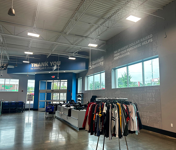 "Thank you for creating change"—the perfect parting message as you exit with bags full of bargains and the satisfaction of shopping with purpose.