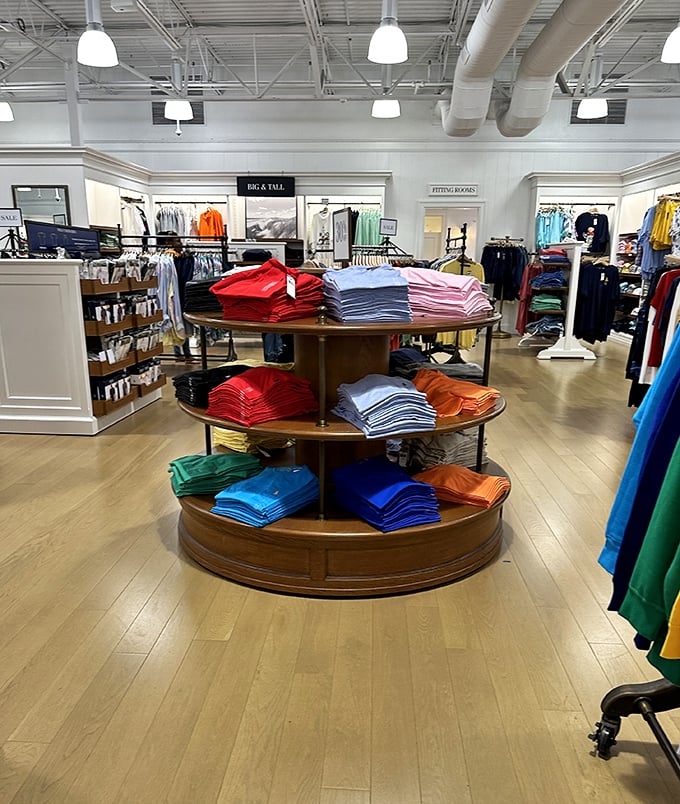 A rainbow of folded perfection that will look considerably less organized after you've rummaged through searching for your size.