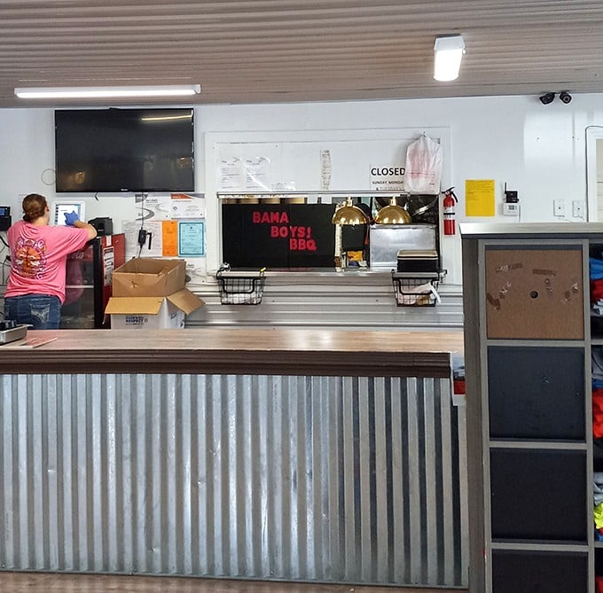 Behind this counter, barbecue magic happens. The serving line – where anticipation meets fulfillment in a beautiful culinary dance.