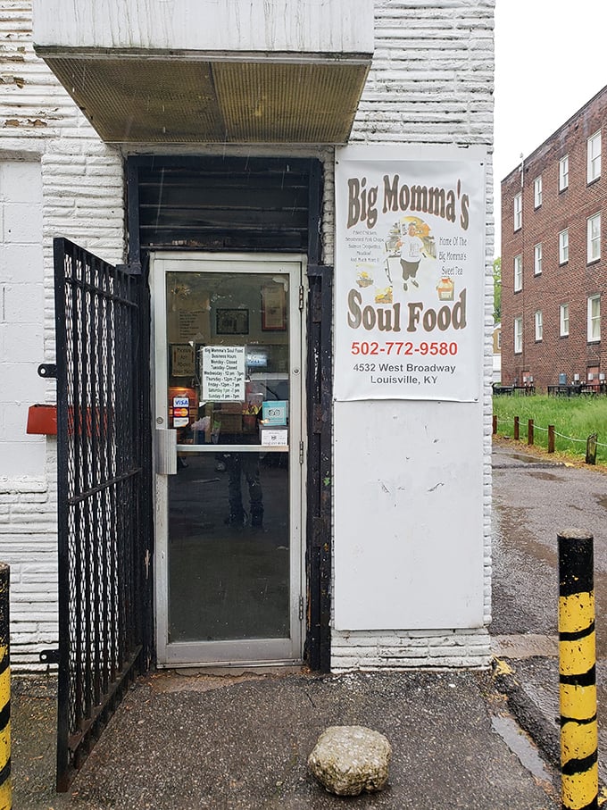 The entrance beckons you into a world where fried chicken reigns supreme and nobody's counting calories today.