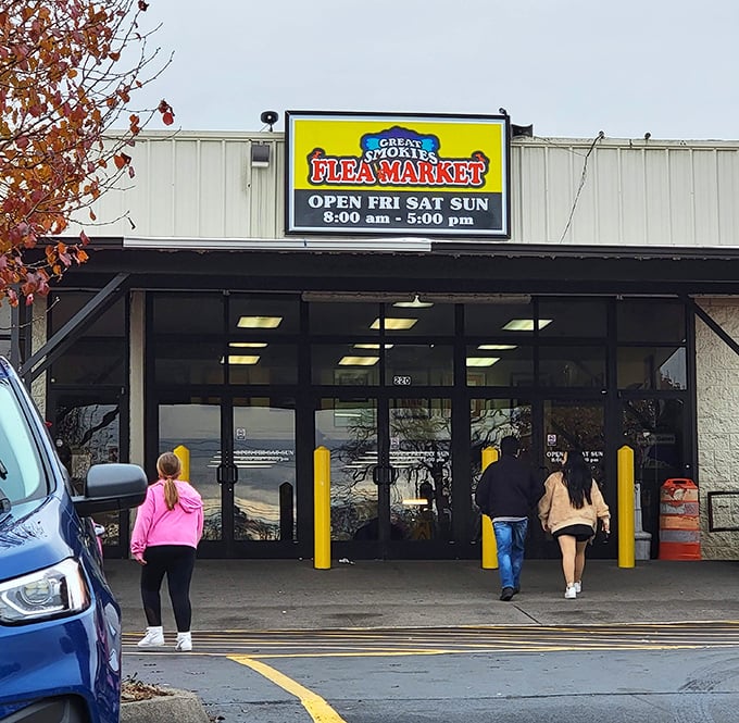 The welcoming entrance beckons shoppers into a world where treasure hunting isn't just a hobby—it's the weekend's main event.