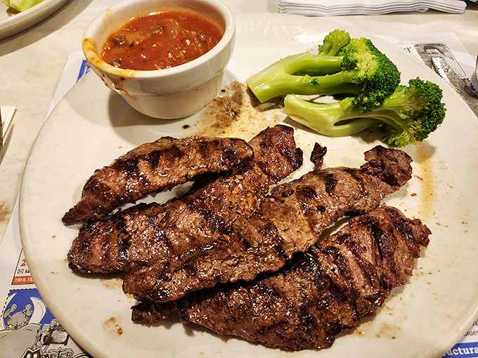 Steak that needs no introduction – just a moment of respectful silence before diving in. Perfectly grilled beef with sides that know their supporting role.