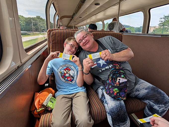 The shared joy of train travel crosses generations, creating memories that last far longer than the journey itself.