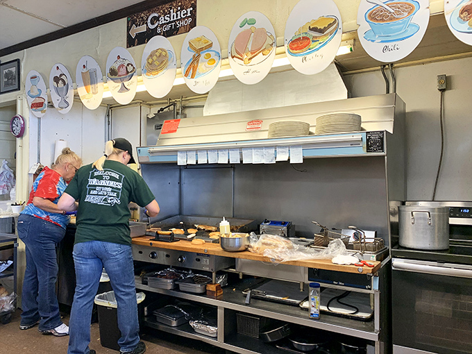 Behind the scenes, Wagner's kitchen operates with the precision of a well-trained racing team – no fancy equipment, just decades of know-how.