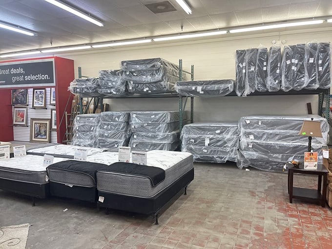 Wrapped mattresses wait like gifts to yourself, offering comfort solutions that let you sleep easy financially too.