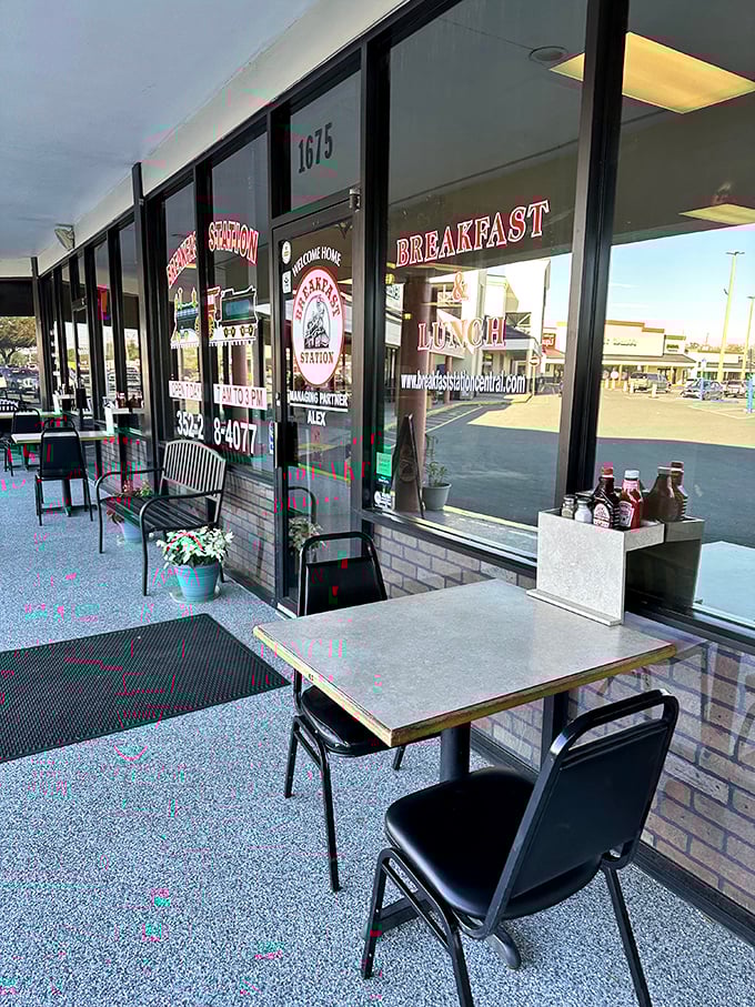 Even the outdoor seating maintains the unpretentious charm. That simple table might not look Instagram-worthy, but it's where real Floridians start their day right.