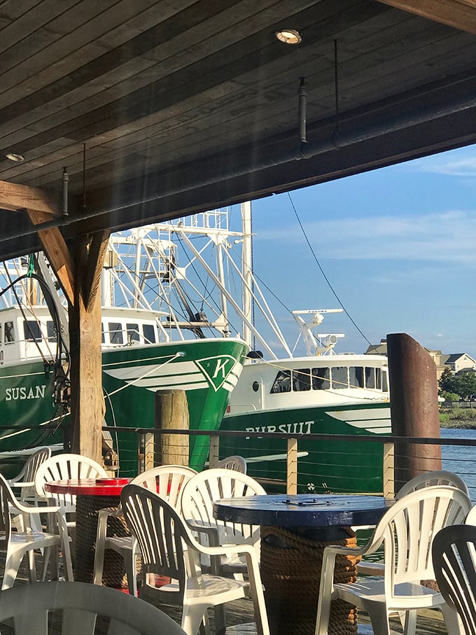 Dockside dining where fishing boats provide both the scenery and the menu. Nothing beats eating seafood while watching where tomorrow's catch will arrive from.
