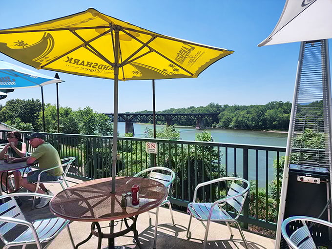 Riverside dining with a view that rivals the food for attention. Nature and nurture in perfect harmony.