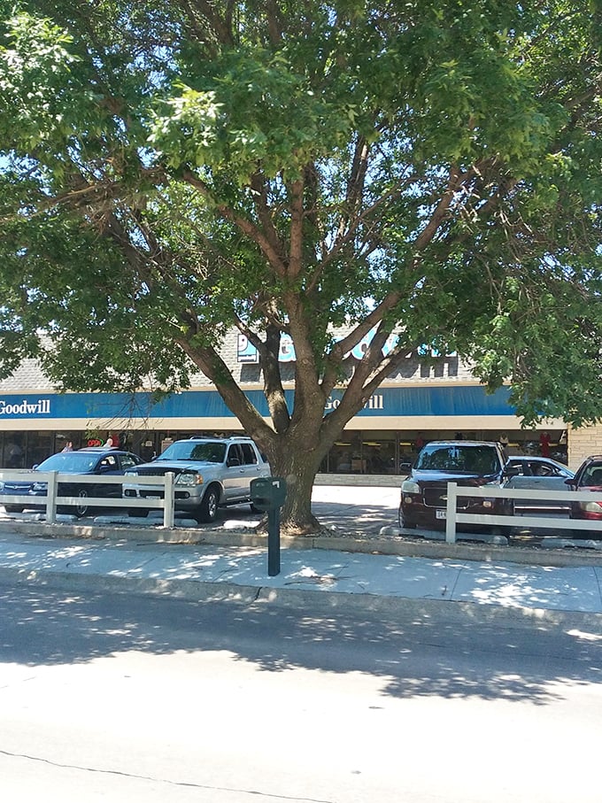 Shade-giving trees and ample parking welcome visitors to this unassuming treasure trove, where Nebraska's practical side meets its bargain-hunting heart.