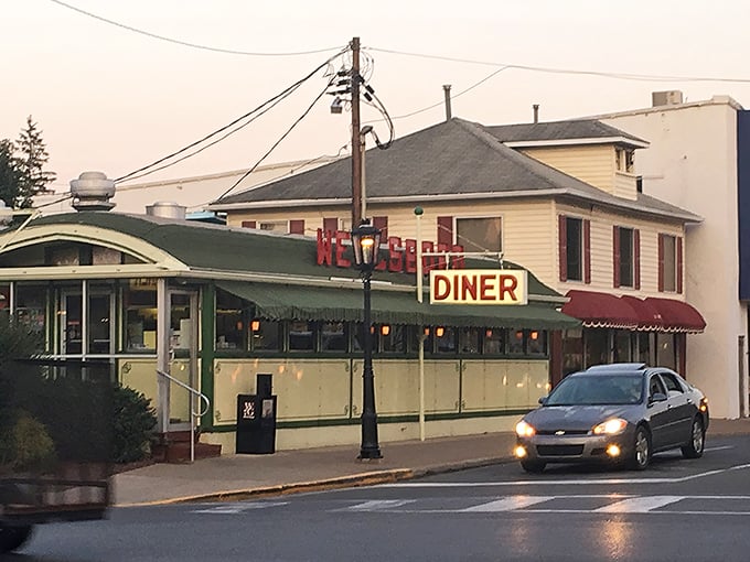 As evening approaches, the Wellsboro Diner's neon glow becomes a beacon for hungry travelers and locals alike—a promise of comfort that never dims.