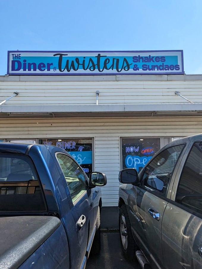 When you see cars parked this close together outside a diner, you know you've found the real deal—follow the locals to flavor town.