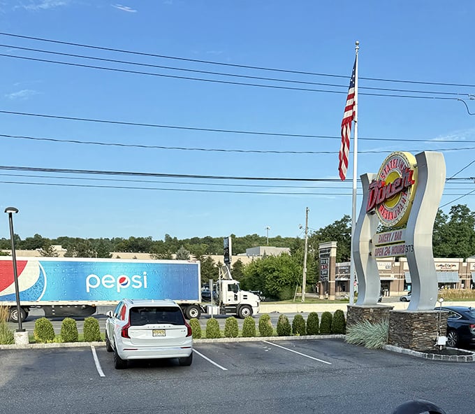 Even the parking lot has that "something special" quality – like it's saying "hurry inside, calories don't count when the food is this good."