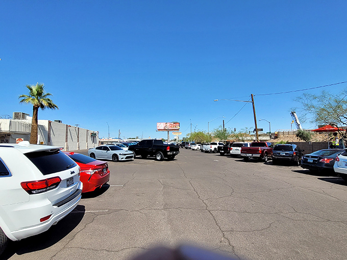 A packed parking lot—the universal sign of exceptional food. In Phoenix's dining landscape, this is the surest testament to culinary greatness.