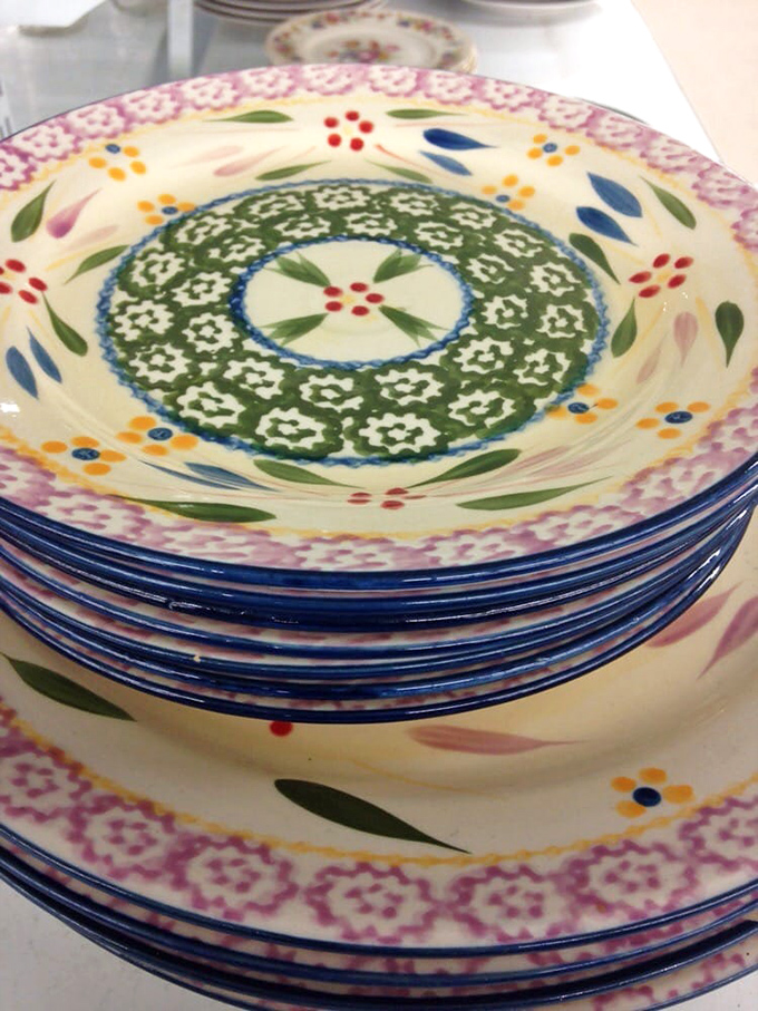 These colorful plates aren't just dinnerware – they're conversation starters waiting to brighten tables and gatherings with their cheerful patterns.