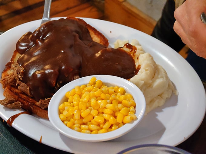 When gravy flows like a savory waterfall over tender roast beef, you know you've found a place that understands the meaning of comfort food.