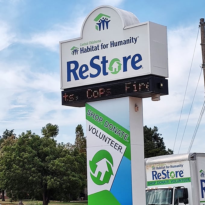 The beacon of bargain hunters everywhere. This sign doesn't just mark a store—it signals hope for both homeowners and home-seekers alike.