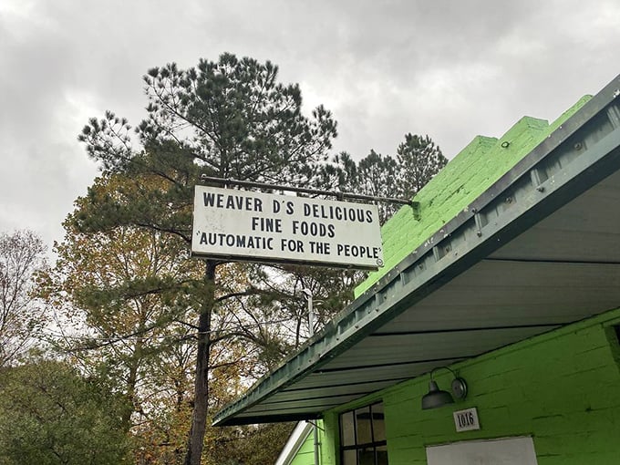 "Automatic for the People" isn't just a famous album title—it's a promise this lime-green temple of Southern cooking delivers on daily.