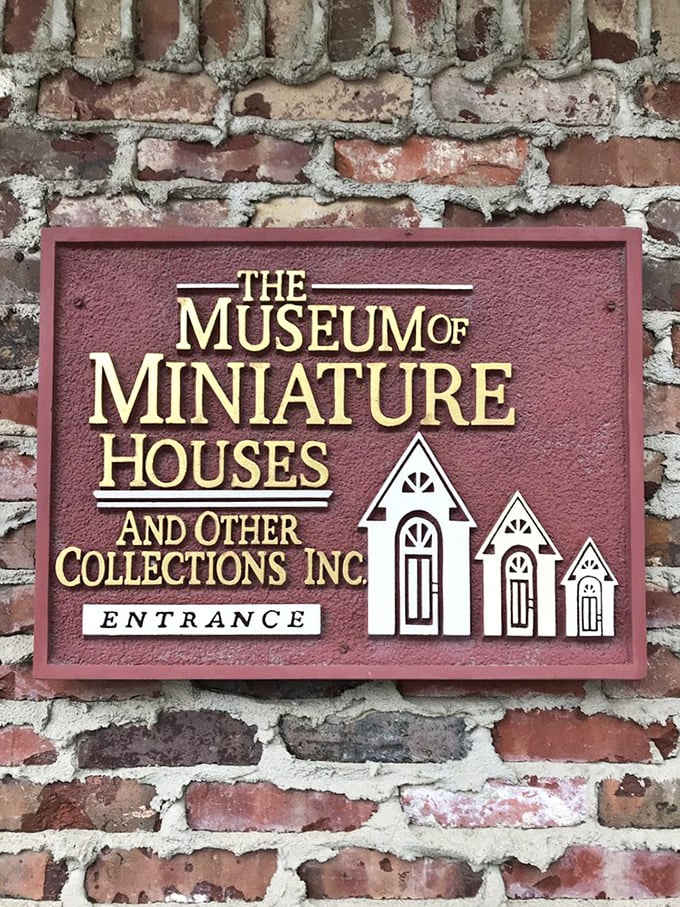 The sign says "Museum of Miniature Houses," but it might as well read "Portal to Perfectly Proportioned Parallel Universes."