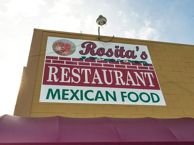 That sign says it all – no pretense, no gimmicks, just "Rosita's Restaurant Mexican Food." Sometimes the simplest introduction leads to the most memorable experience.