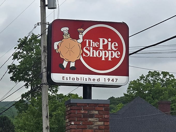 Established 1947—when things were built to last, including reputations for exceptional pie. That cartoon pie mascot has witnessed decades of delighted faces.