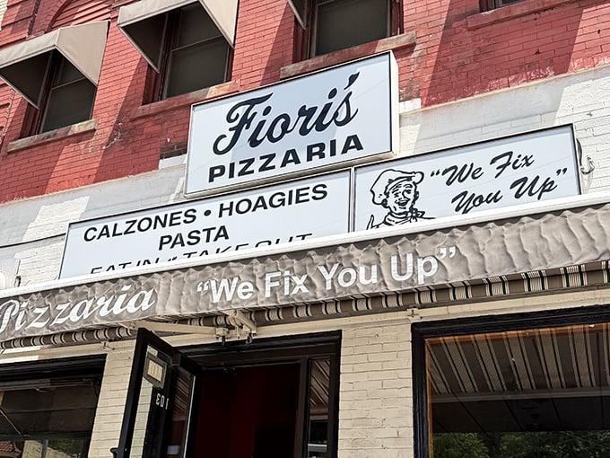 The sign that's guided hungry Pittsburghers through rain, snow, and post-game traffic. Those five words—"We Fix You Up"—might be the most honest advertising in America. 