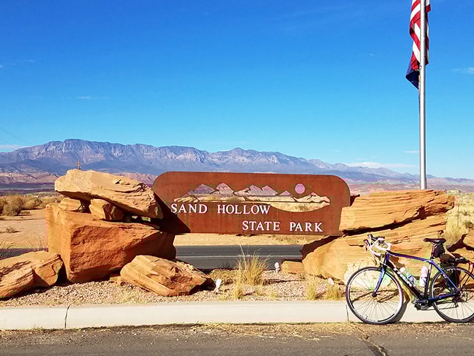 The entrance sign that promises adventure and delivers beyond expectations. Your bike is ready—are you?