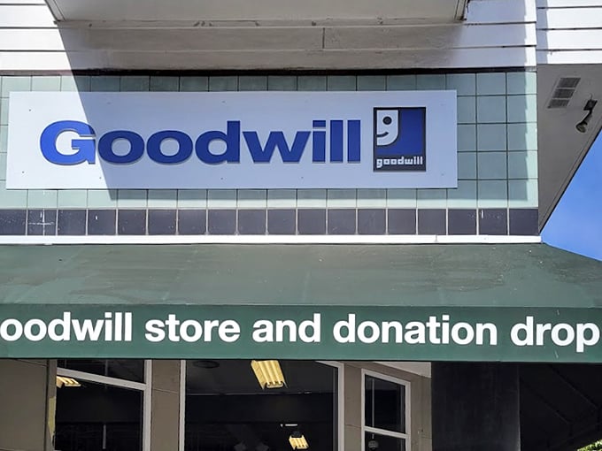That smiling logo isn't just branding—it's a reminder that your purchases here help fund job training programs throughout the community.
