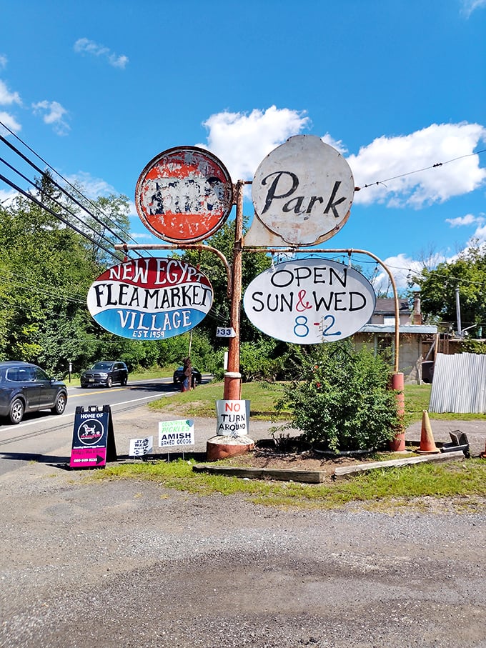 The beacon of bargain hunters everywhere. This weathered sign has guided generations of treasure seekers to this quirky corner of New Jersey.