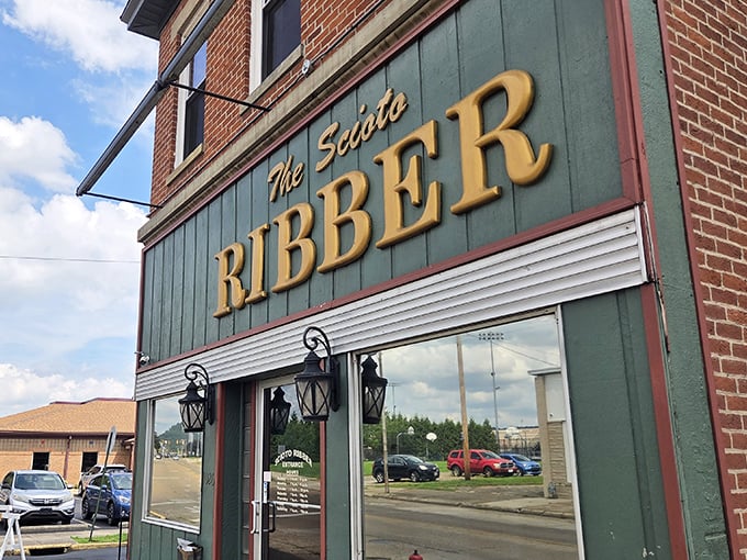 The iconic signage stands as a landmark for hungry travelers—a North Star guiding meat enthusiasts to their delicious destination.