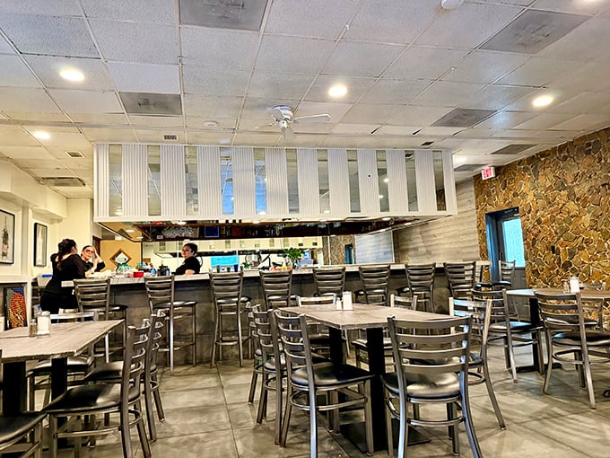 Where culinary magic happens—a glimpse into the diner's heart, where staff orchestrate the breakfast ballet that keeps locals coming back decade after decade.