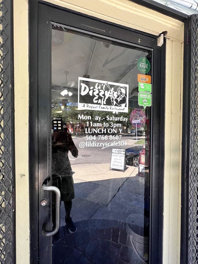 The door that separates the hungry from the happy. These hours are worth writing down—missing lunch here would be a culinary crime.